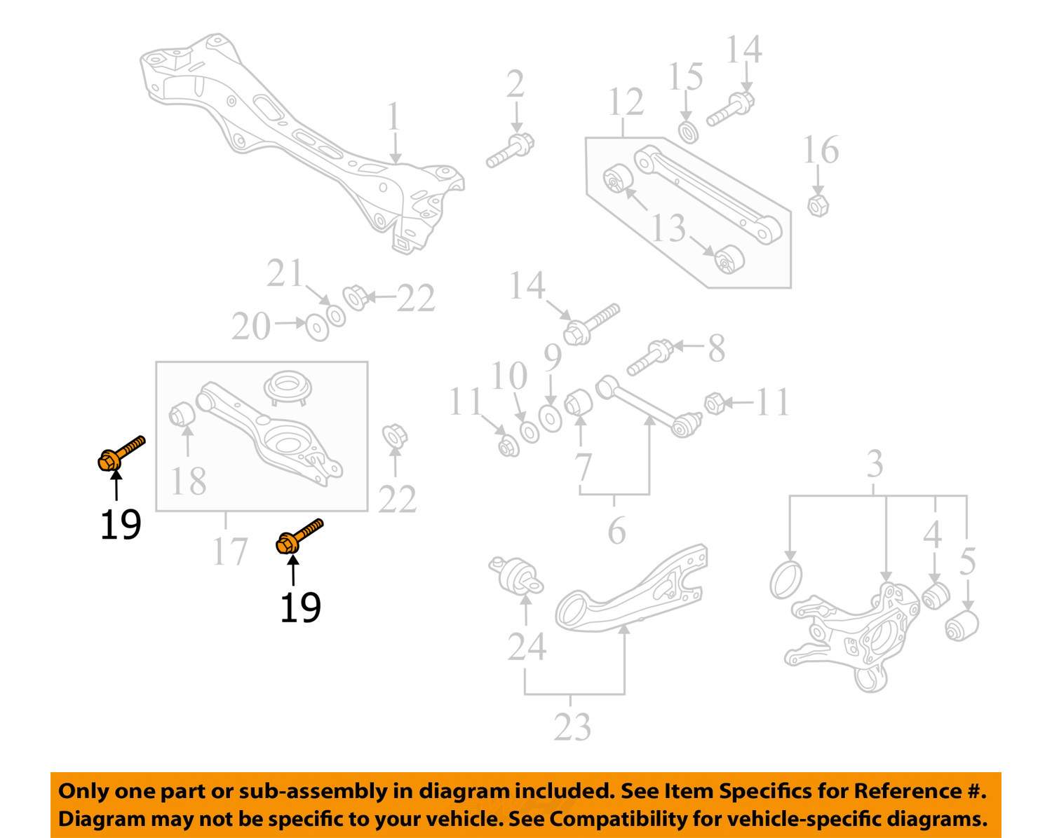 HYUNDAI OEM Sonata Rear Suspension-Lower Control Arm Adjust Bolt ...