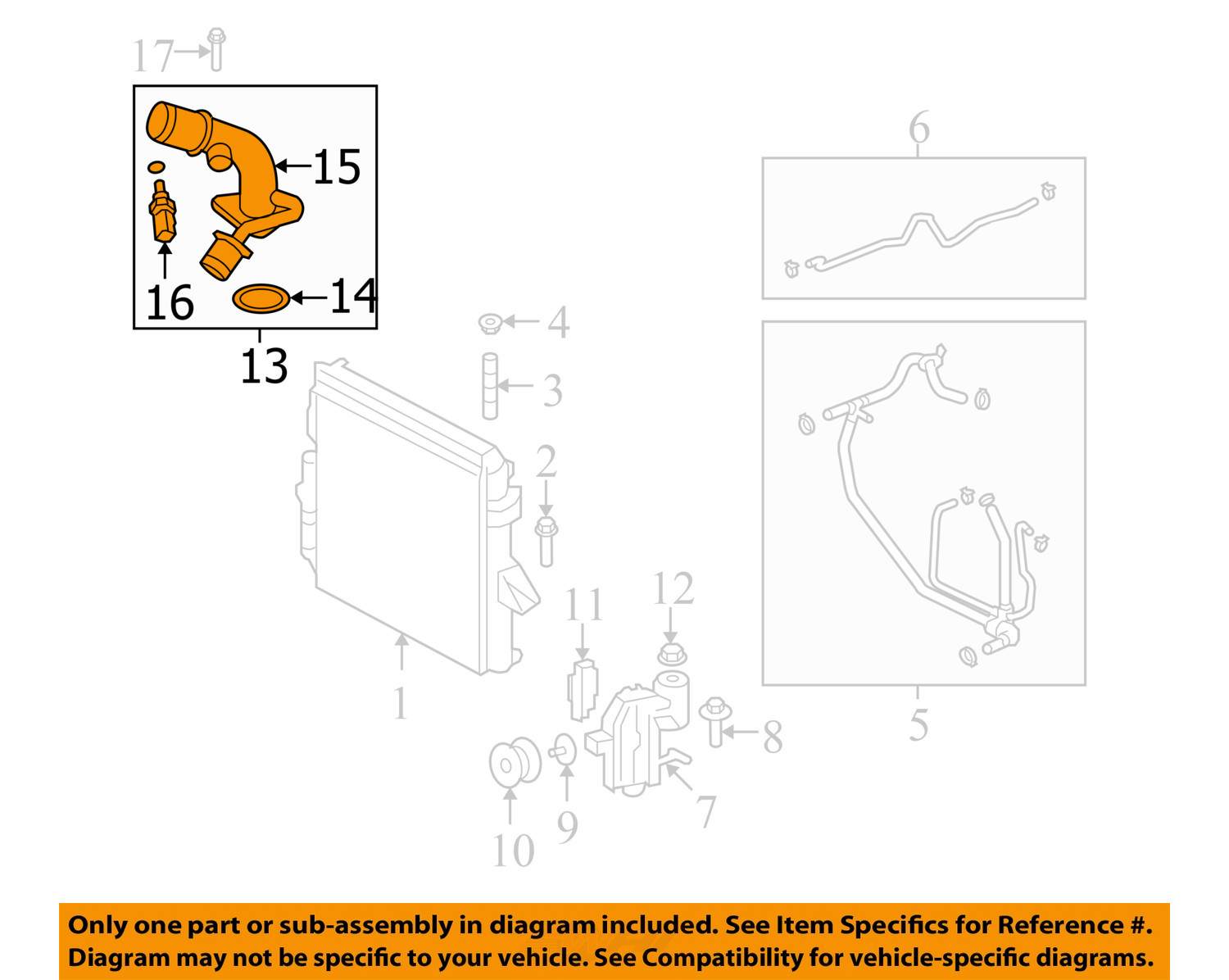 LAND ROVER OEM 06-07 LR3 4.0L-V6 Radiator-Thermostat Unit LR020008 | eBay