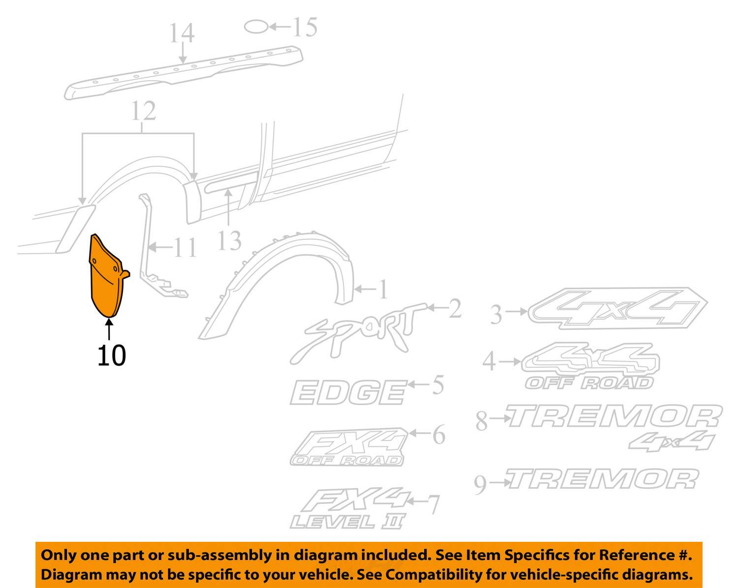 BRAND NEW OEM RH & LH REAR FLAT MUD FLAPS SPLASH GUARDS 2004-2011 FORD ...
