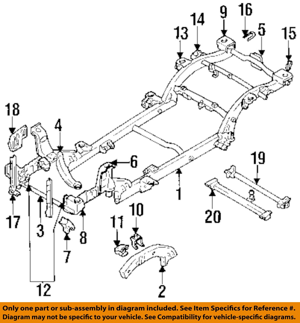 GM OEM Frame-Rear Crossmember 30019508 | eBay