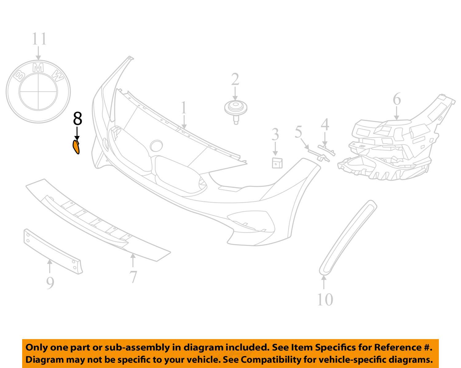 BMW OEM 20-21 228i xDrive Gran Coupe-Tow Brkt Cover 51119463086 for ...