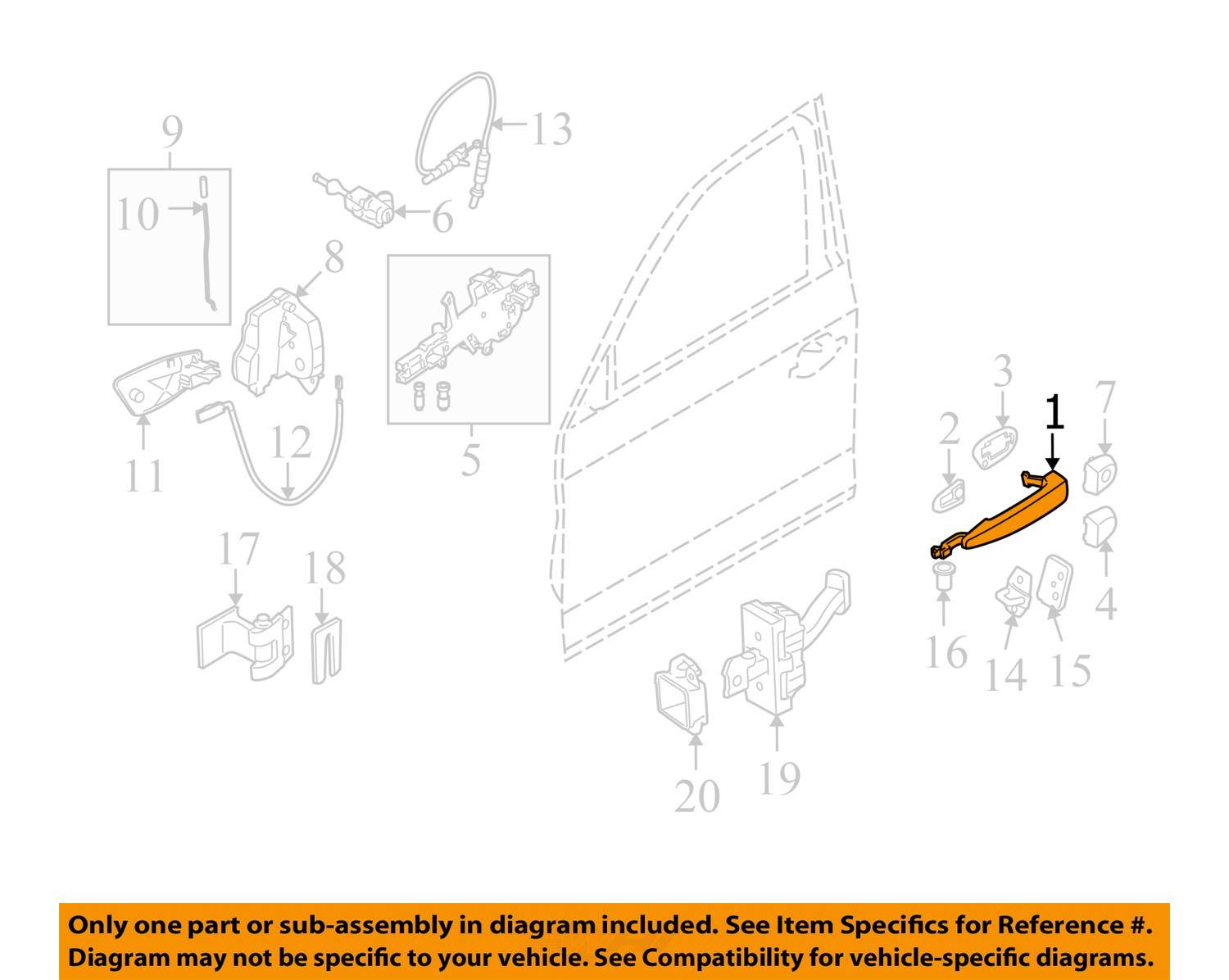 BMW OEM 08-13 X5-Outside Exterior Door Handle Left 51217207565 | eBay