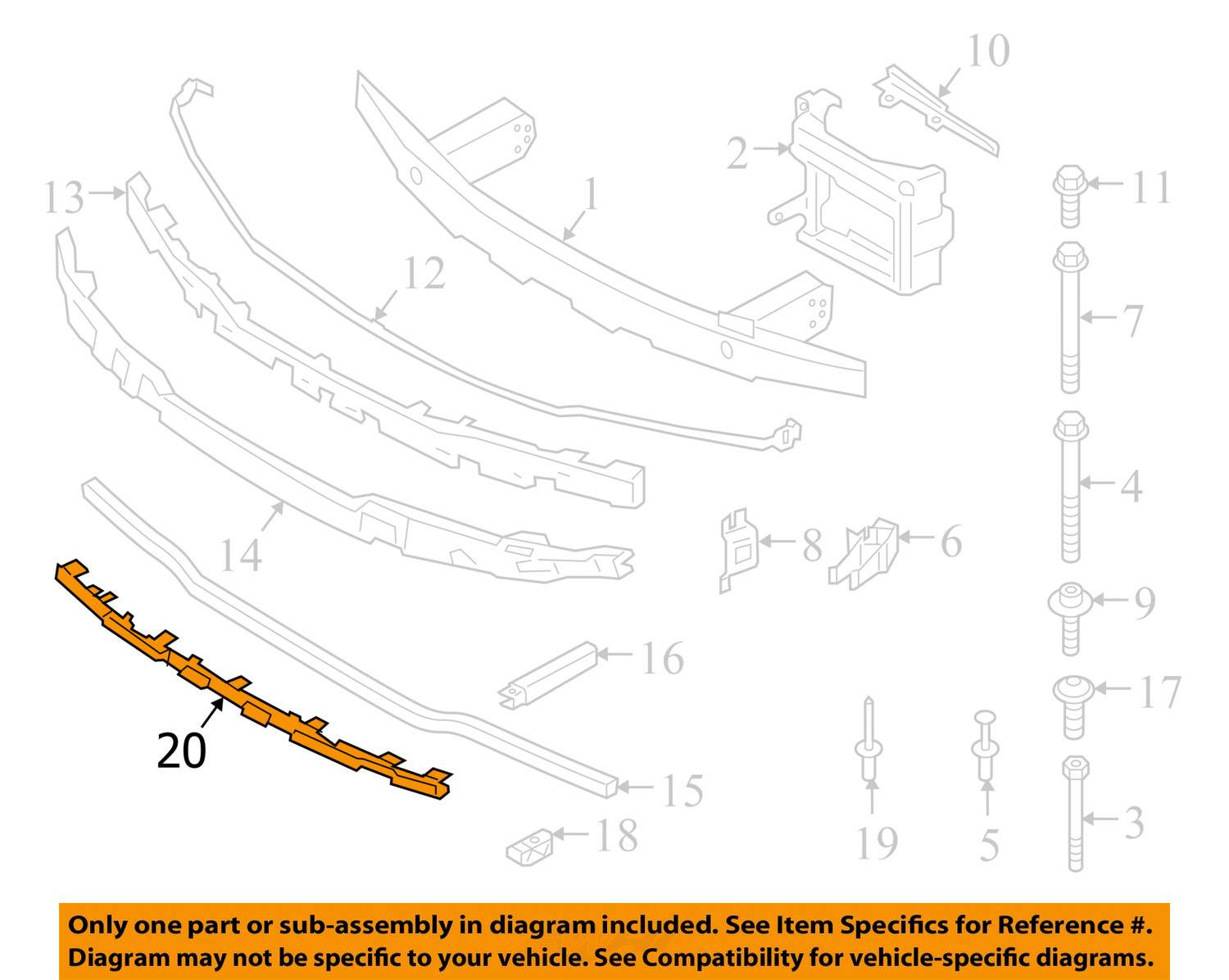 OEM BMW M3 G20 318d 320d 320dx Impact Absorber Front Bottom 51117422218 ...
