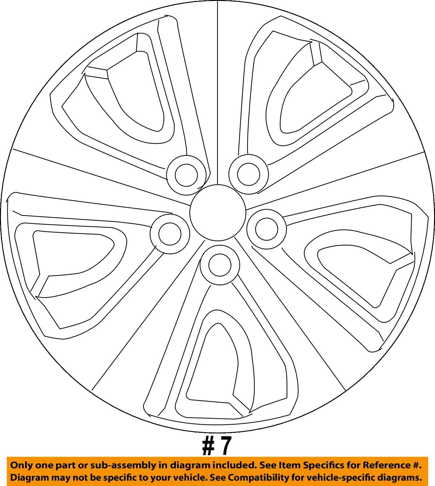 Genuine OEM Kia 52960 G5120 Wheel Cover Hub Cap 2017-2020 Niro for sale ...
