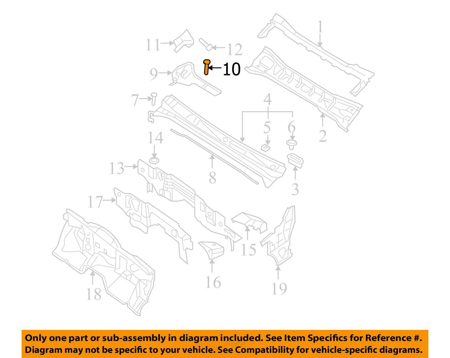Nissan 0155305933 Genuine OEM Fender Liner Clip for sale online | eBay