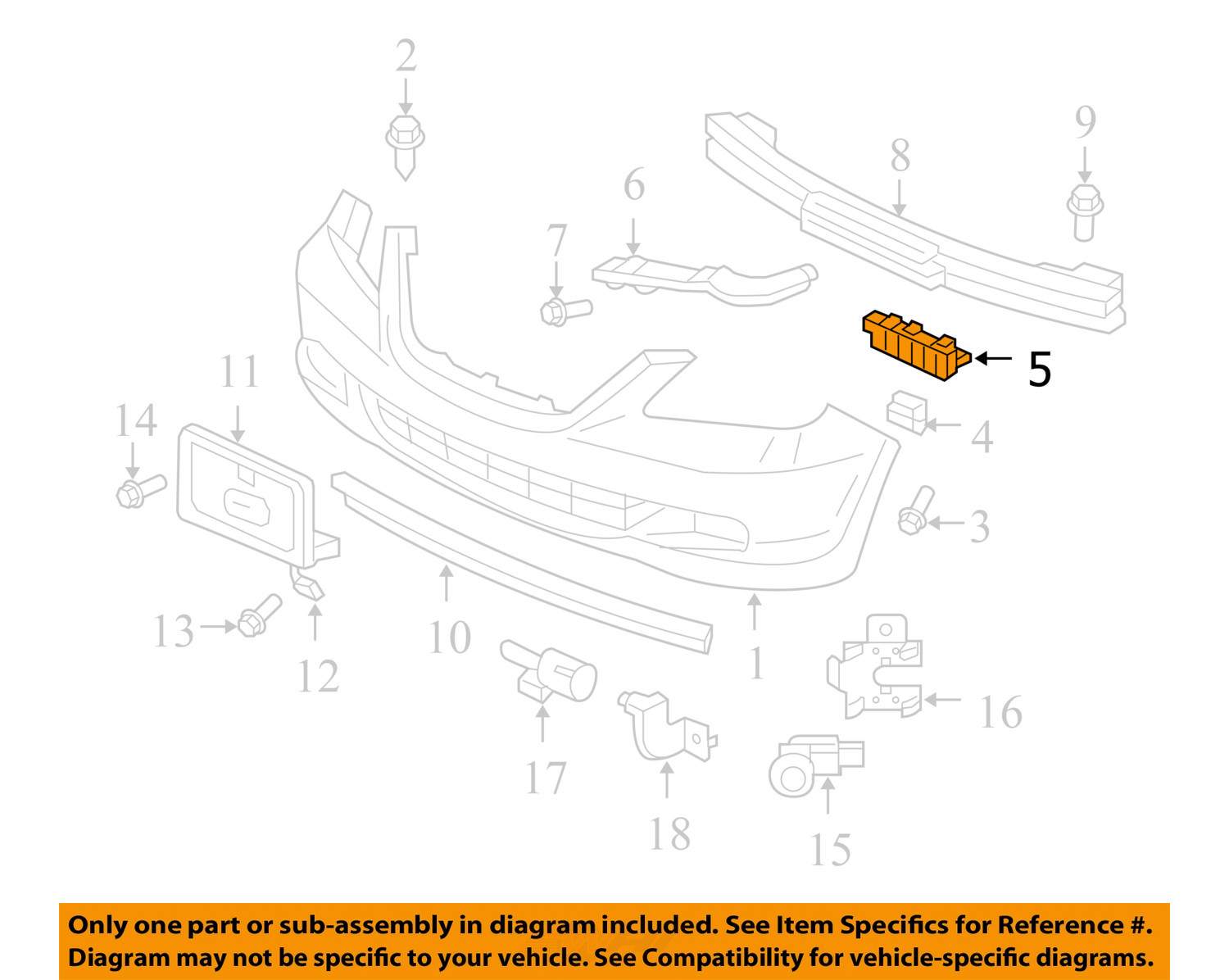Honda 71193SHJA00 Genuine OEM Bumper Cover Spacer for sale online | eBay