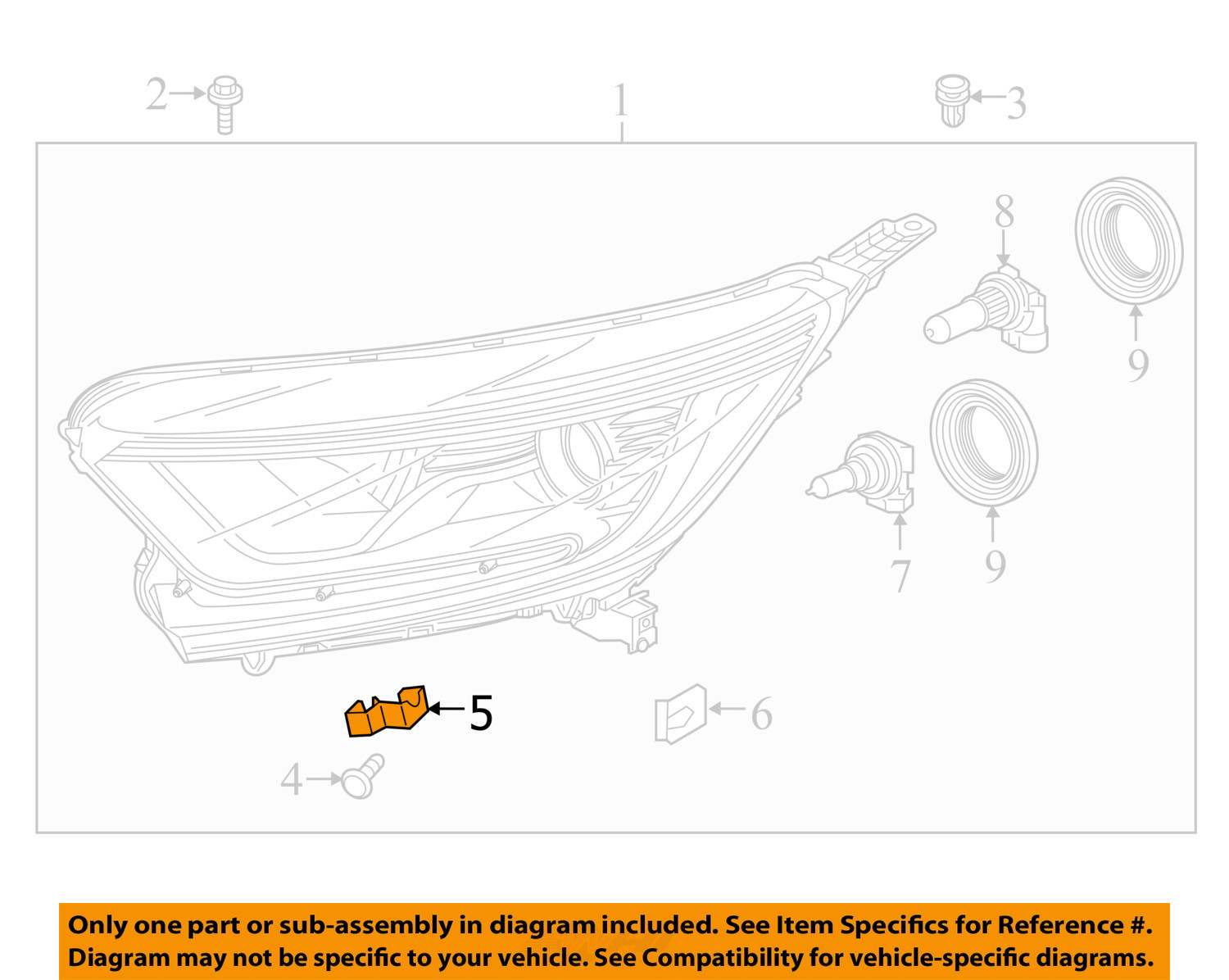 Genuine Honda Headlamp Assembly Holder 33102-tla-a01 for sale online | eBay