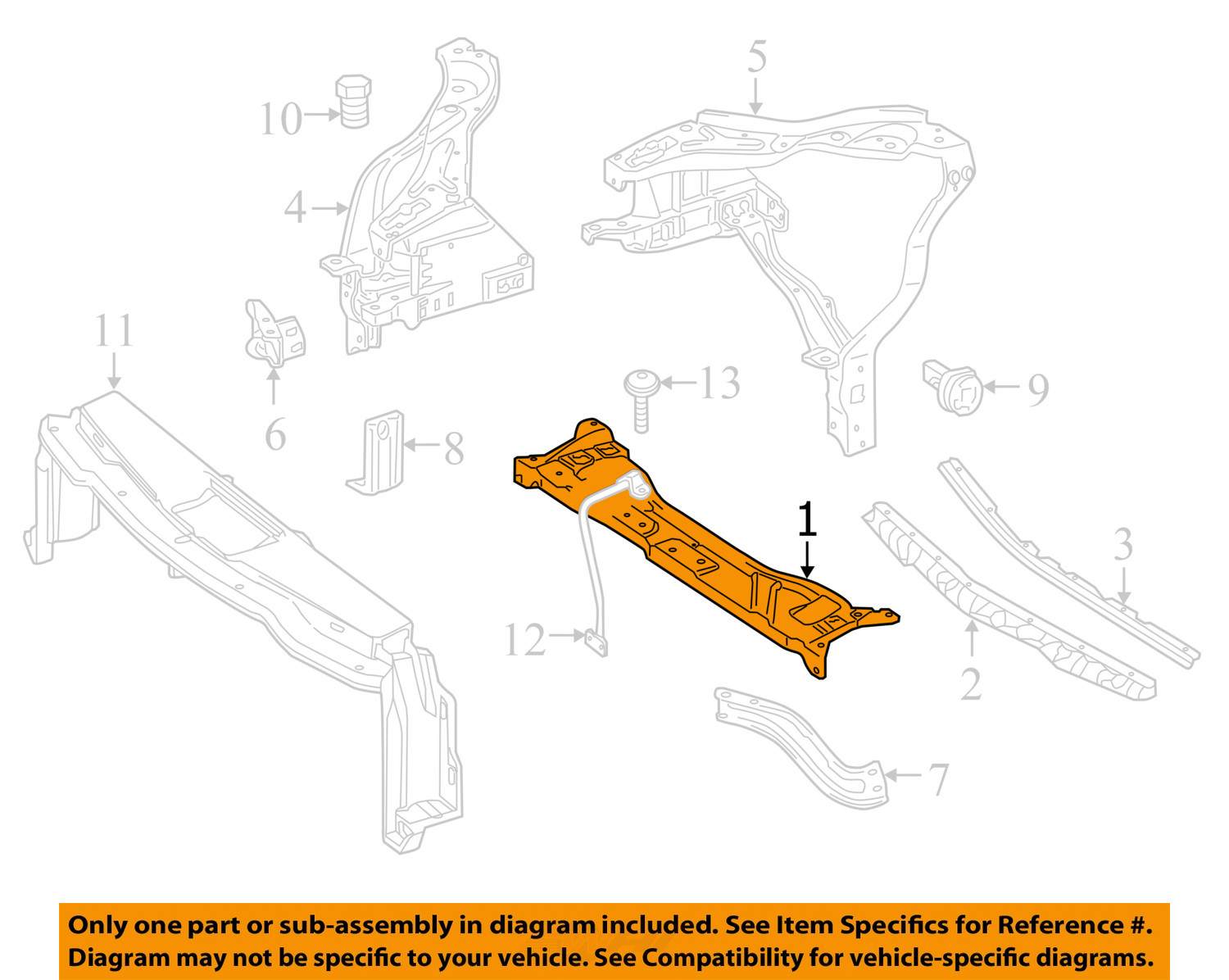Mercedes MERCEDES-BENZ OEM CLS550 Radiator Core Support-Upper Tie Bar ...