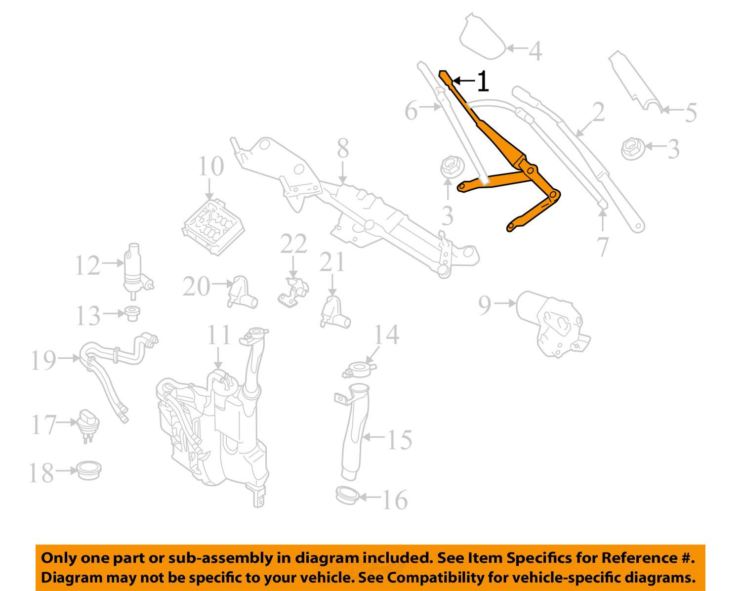 Mercedes MERCEDES-BENZ OEM 06-11 ML350 Windshiled Wiper-Front Arm ...