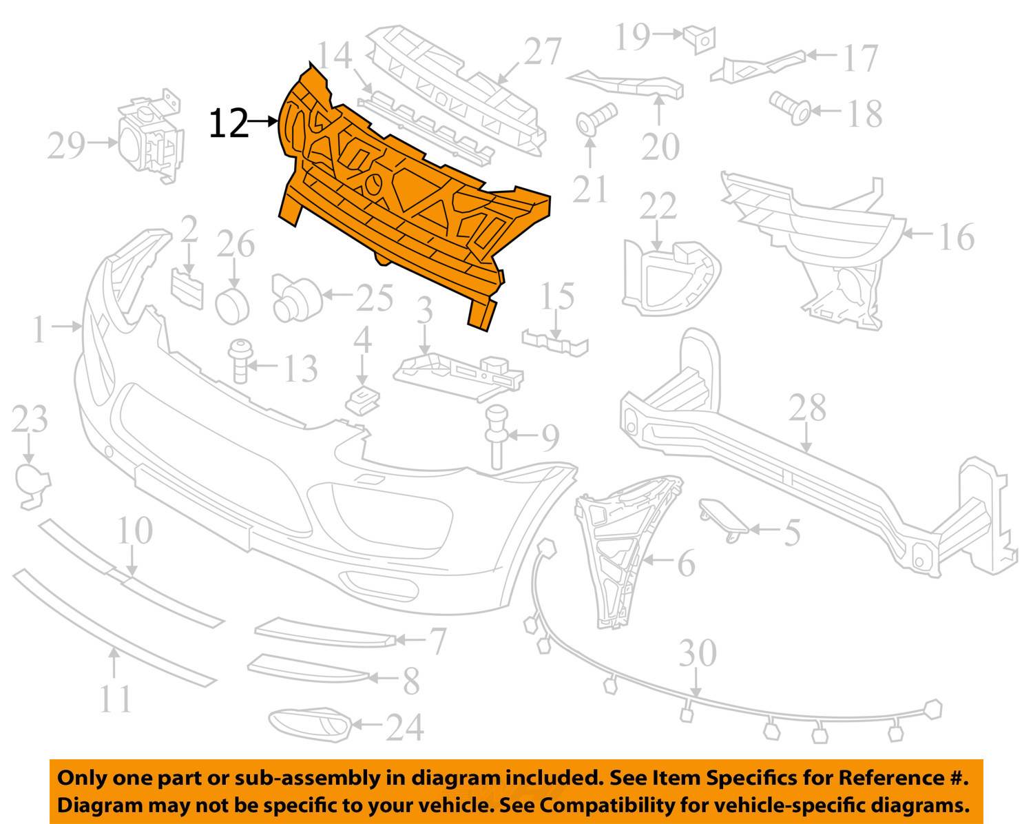 PORSCHE OEM 11-14 Cayenne Front Bumper-Center Panel 95850568301 | eBay