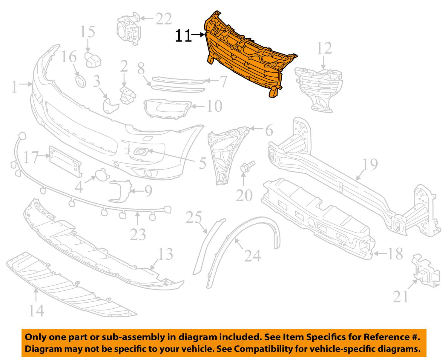 PORSCHE OEM 15-16 Cayenne-Grille Grill-Center 95850568302