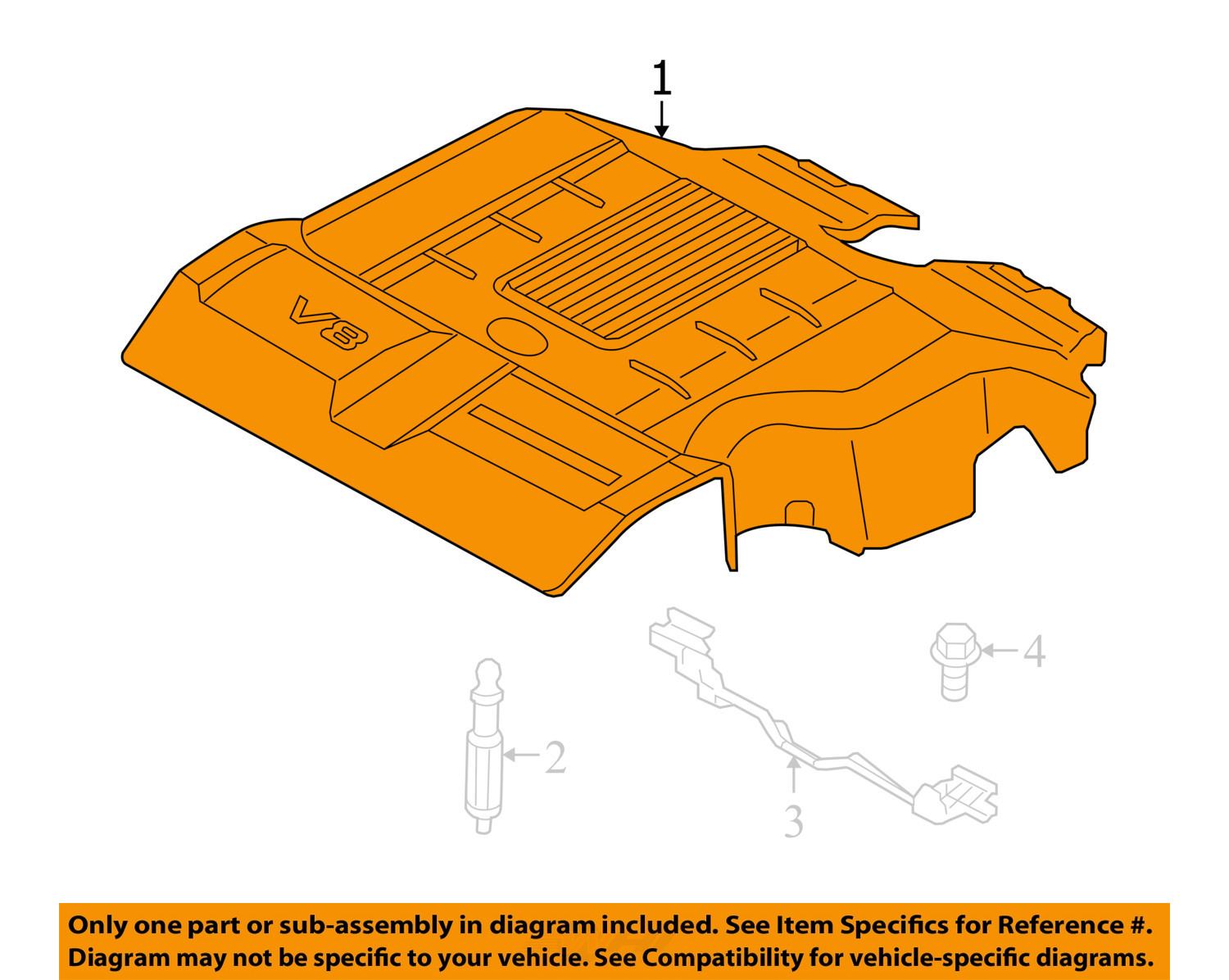 LAND ROVER OEM Range Rover Sport Engine Appearance Cover-Engine Cover ...