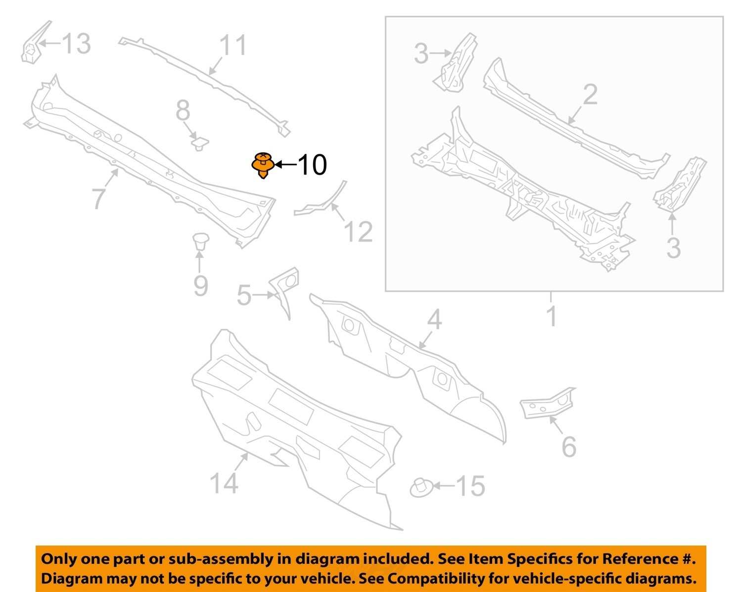 Subaru 909130051 Genuine OEM Rocker Molding Clip for sale online | eBay