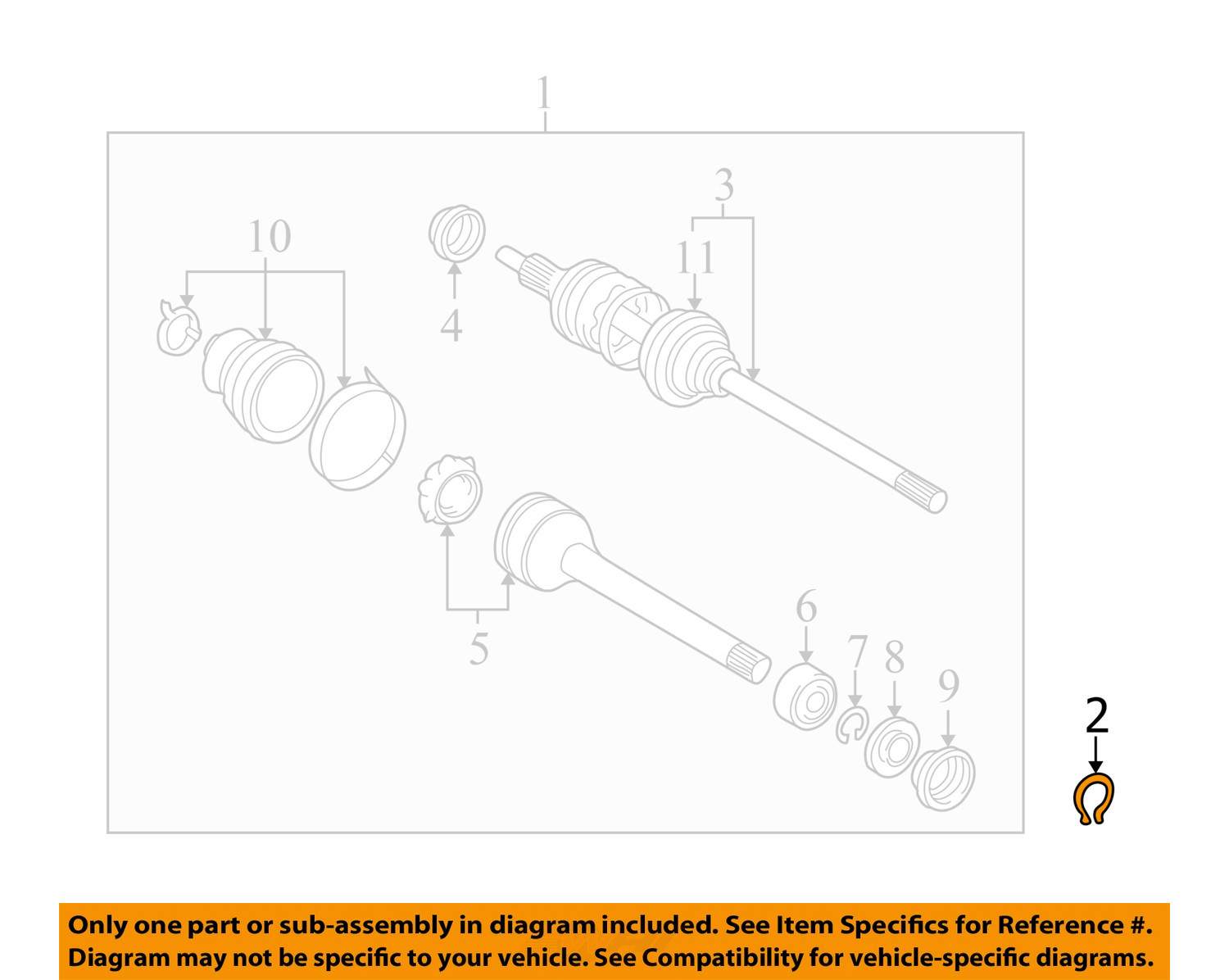 Toyota OEM Factory Front Axle Snap Ring 90521-78002 Sold Individually ...