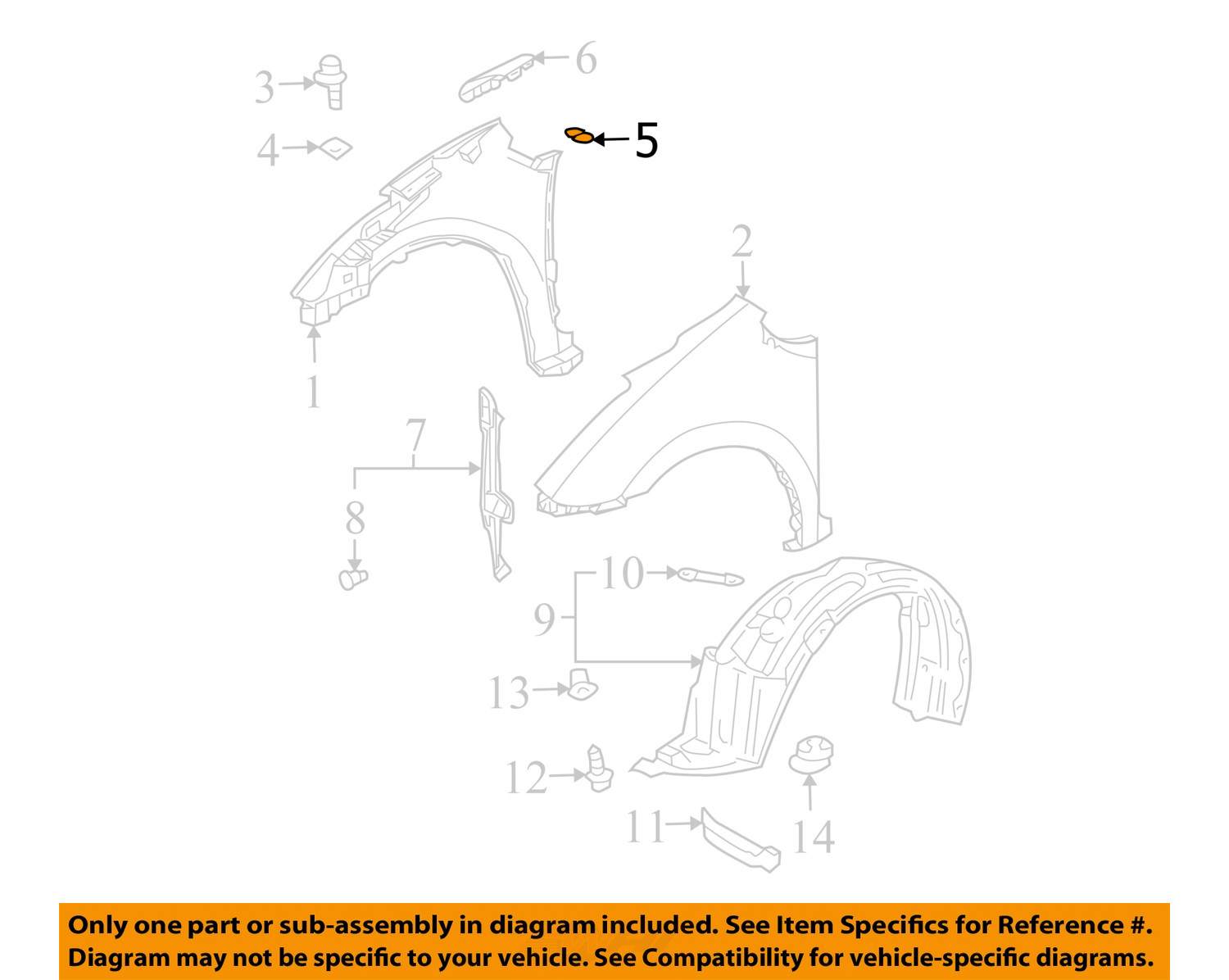 TOYOTA 5386747020 Genuine OEM Fender Clip for sale online | eBay