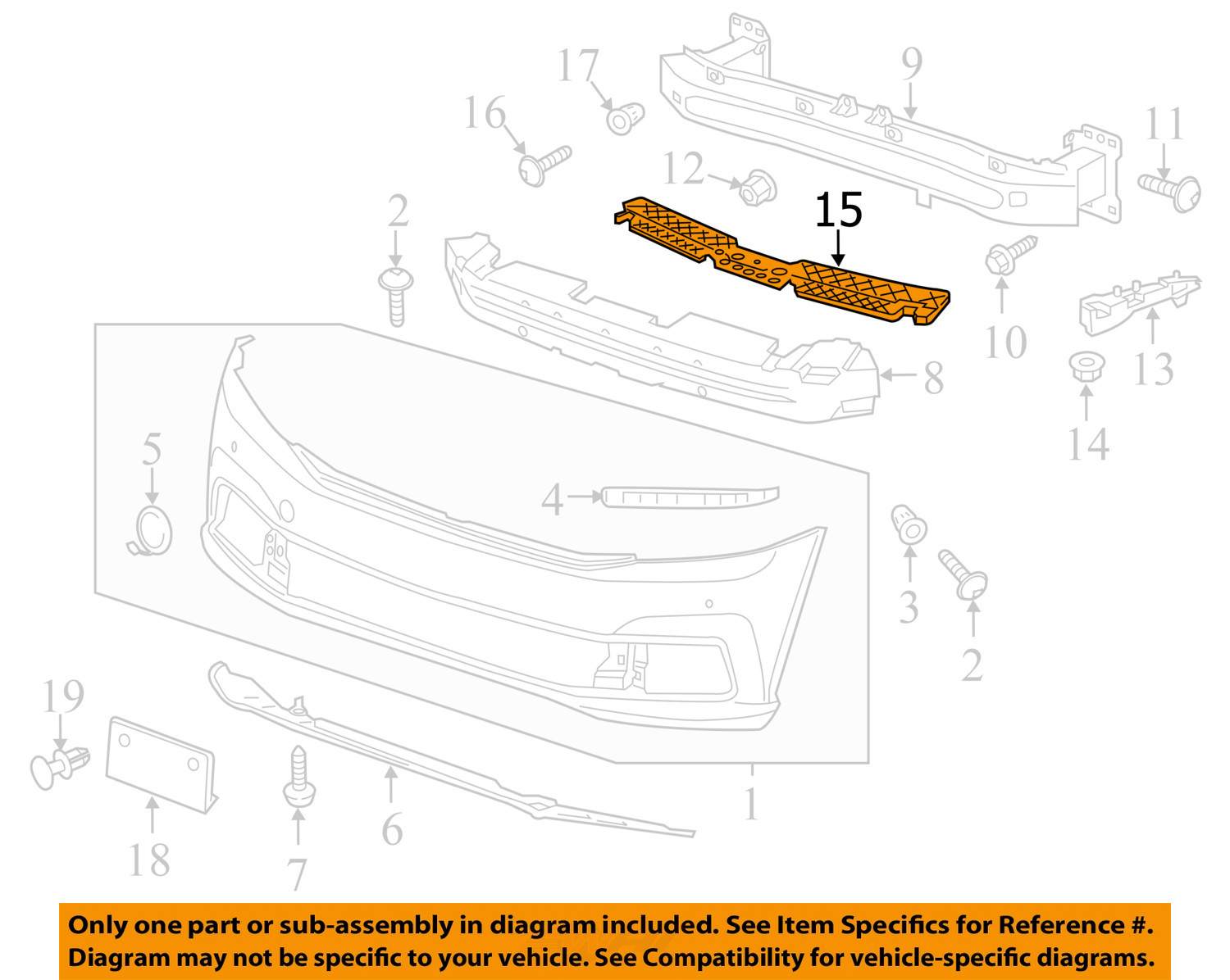 VW Volkswagen OEM 2016 PASSAT Front Bumper-guide 561805706C for sale ...