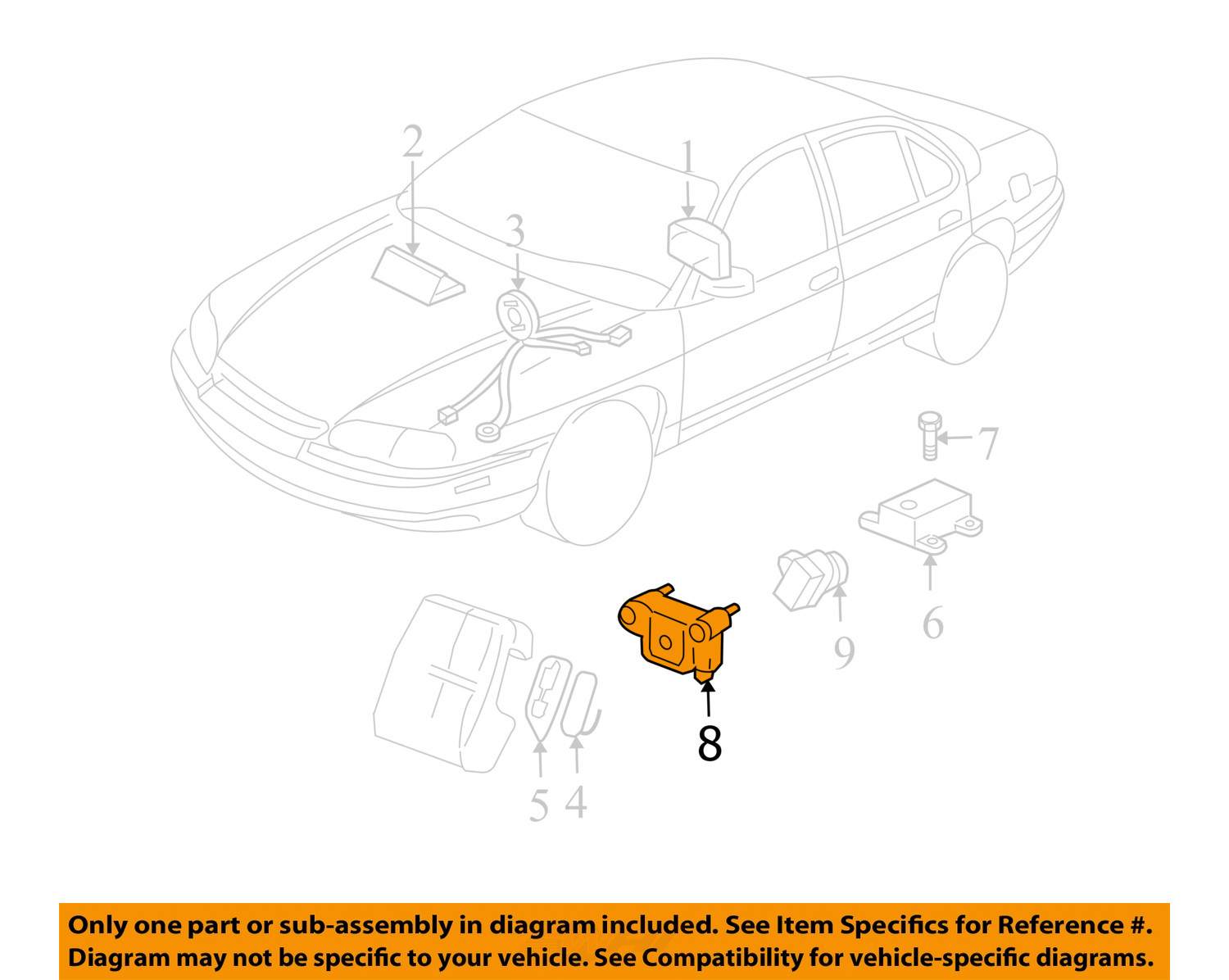 Chevrolet GM OEM 06-11 Impala Airbag Air Bag SRS-Front Impact Sensor ...