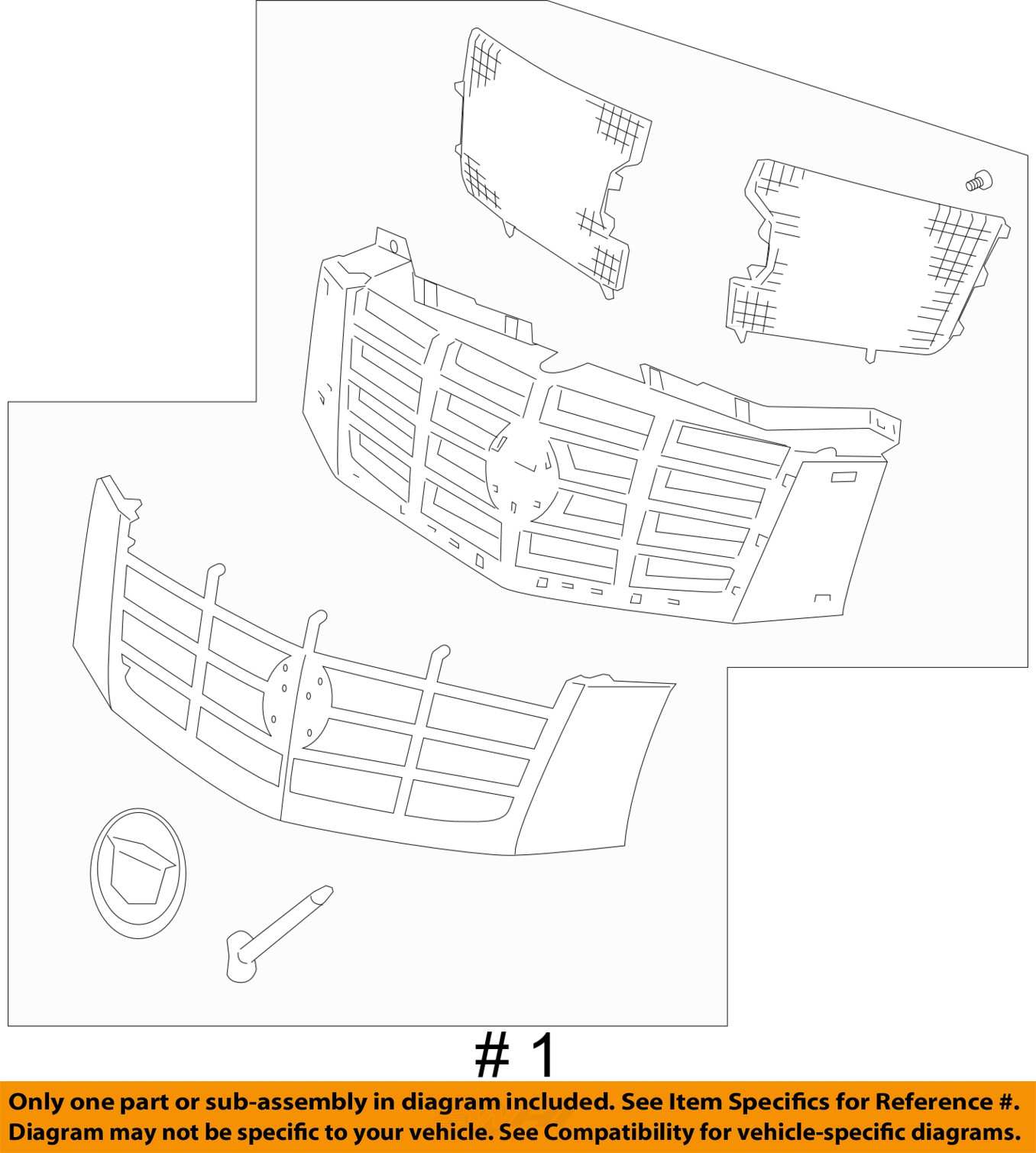 Cadillac GM OEM 07-14 Escalade-Grille 23190289 | eBay