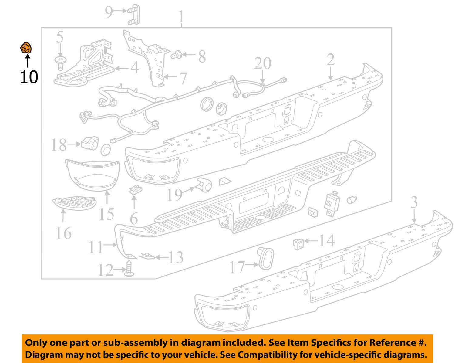 GM OEM Rear Bumper-Step Pad Protector Scratch Guard Cover 23108158 | eBay
