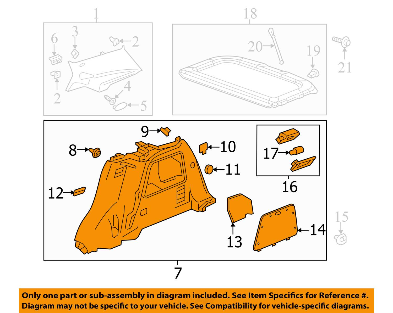 Chevrolet GM OEM Left-Lower Qtr Trim 42643814 | eBay