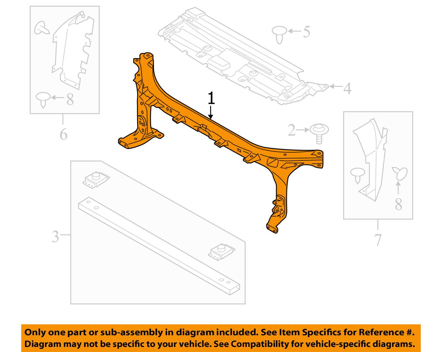 FORD OEM 15-16 F-150-Radiator Core Support Bracket Panel FL3Z16138A | eBay